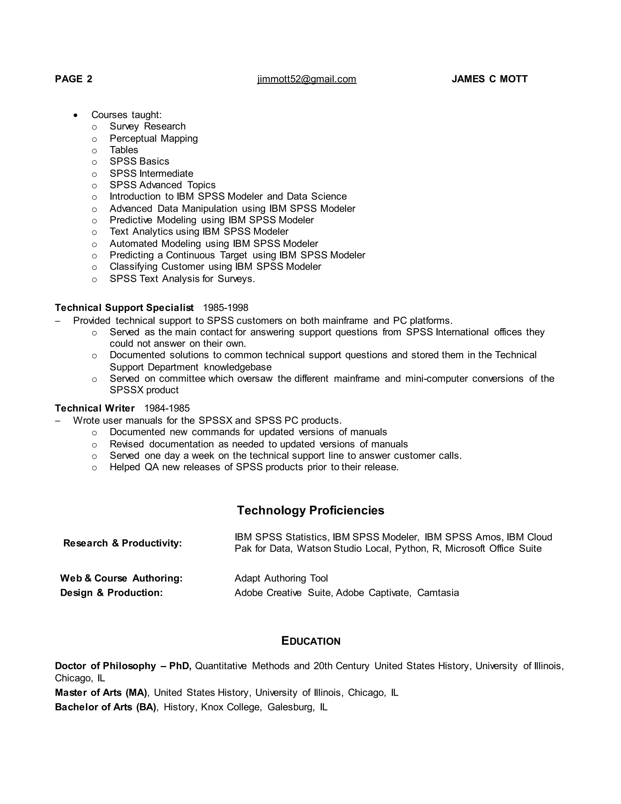 James mott resume ds | PDF
