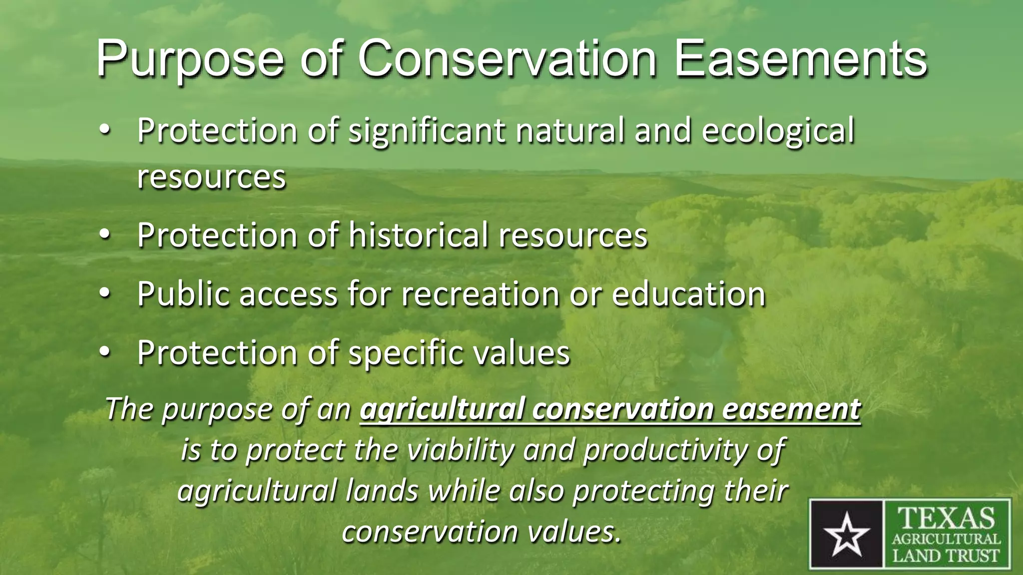 Introduction to Conservation Easements | PPTX