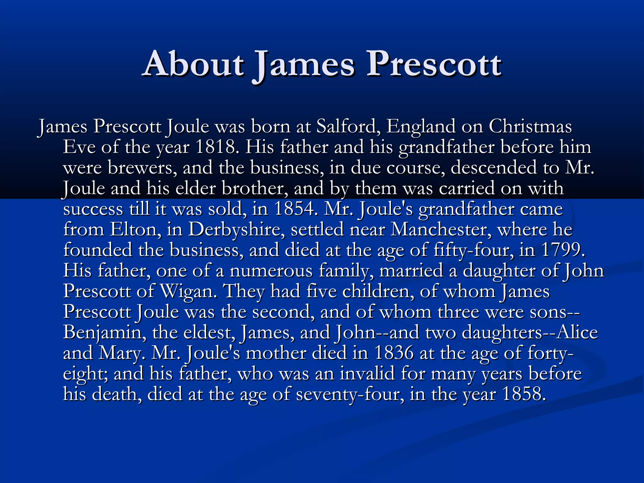 James prescott joule | PPT