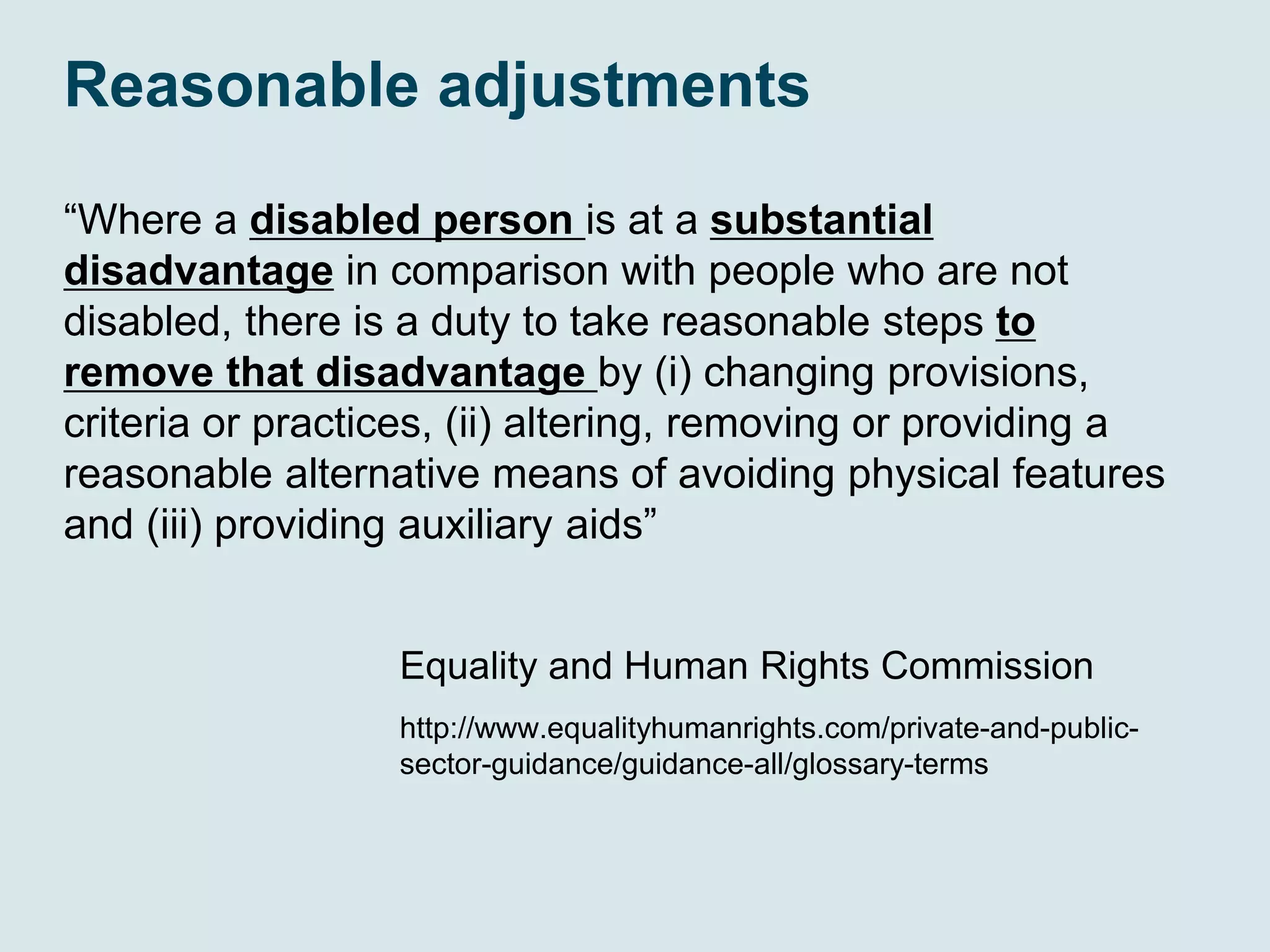 Reasonable adjustment in assessments for learners with SpLD | PPTX