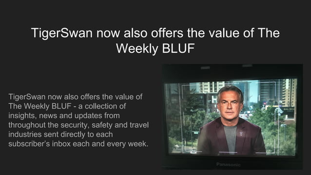 James Reese, ceo of Tigerswan the weekly bluf | PPT
