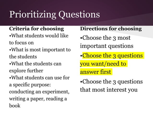 Inquiring Minds Want to Know: How to Use the Question Formulation ...