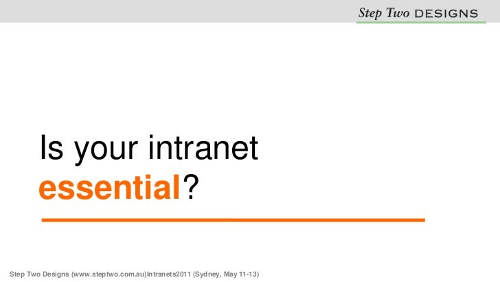 What makes an essential intranet?