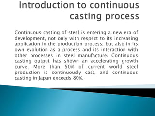 Continuous Casting Steel | PPTX