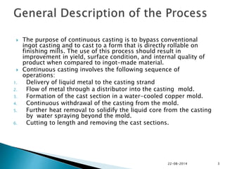 Continuous Casting Steel | PPTX