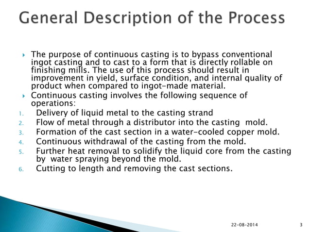 Continuous Casting Steel | PPTX