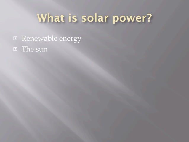 James&sunny solar power slide show | PPT