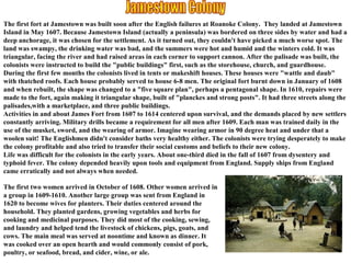 Jamestown colony reading | PPT