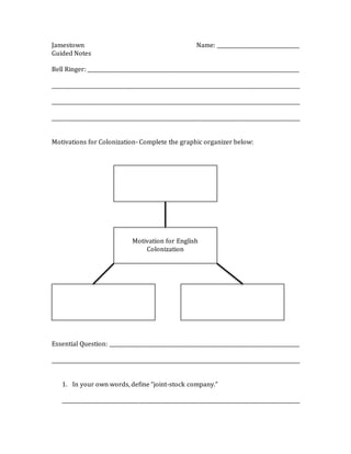 Jamestown Guided Notes | PDF