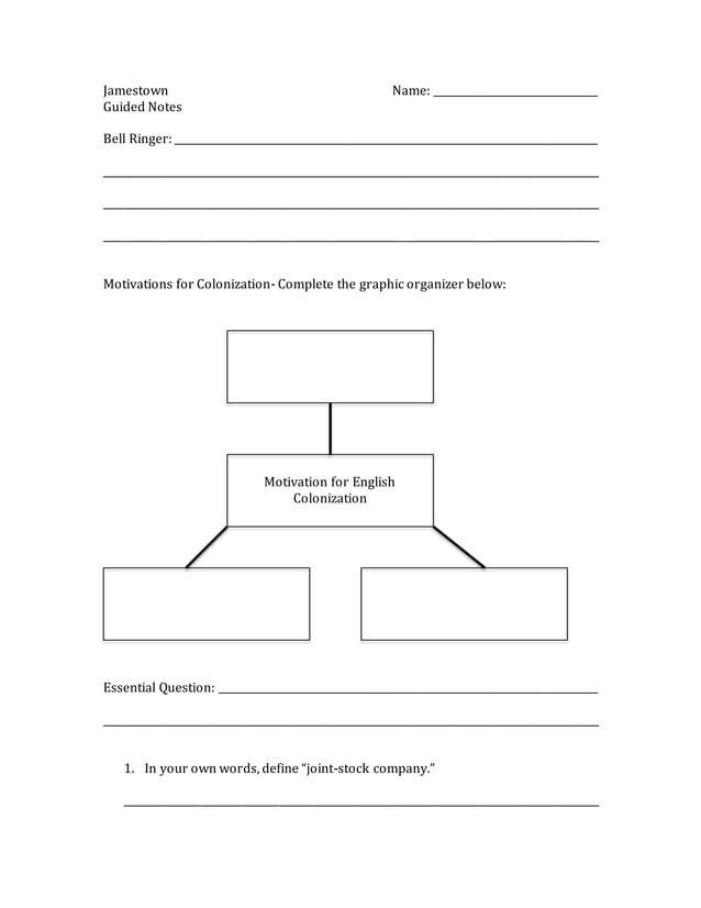 Jamestown Guided Notes | PDF
