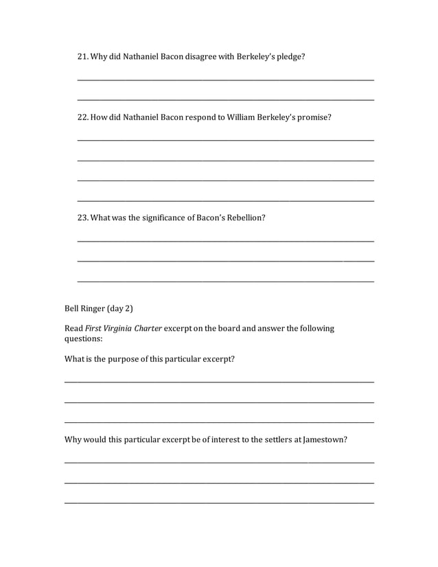 Jamestown Guided Notes | PDF