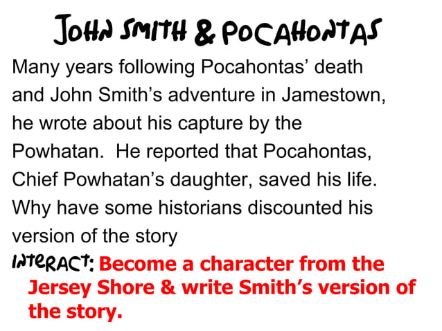 Jamestown Interact & Human Timeline | PPT