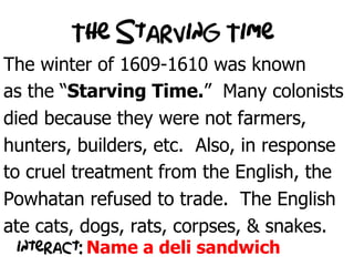 Jamestown Interact & Human Timeline | PPT