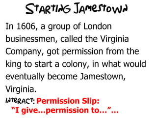 Jamestown Interact & Human Timeline | PPT