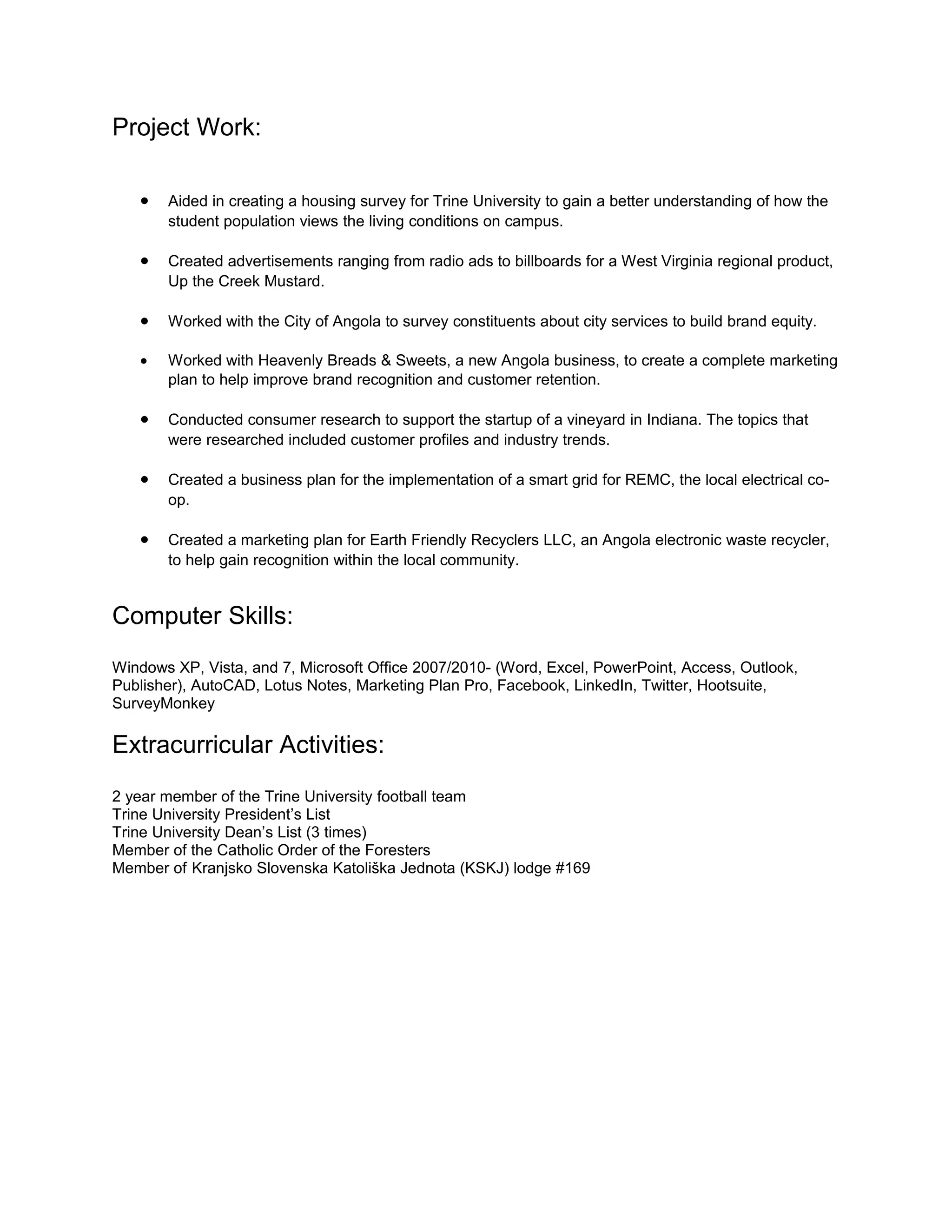 James Tuma Resume | DOC