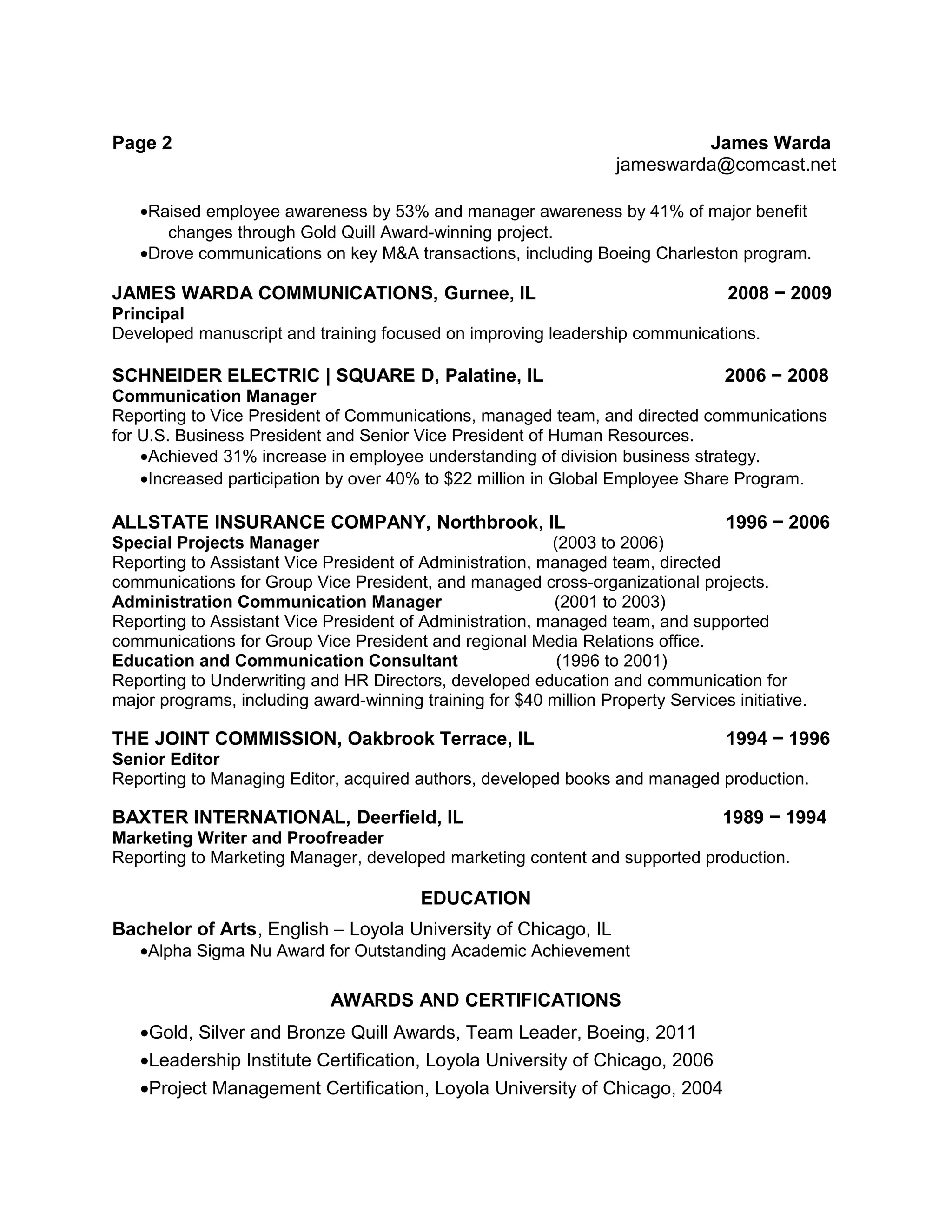 James Warda Resume | PDF