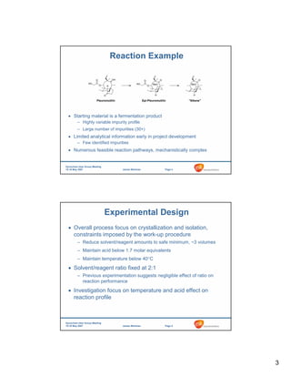 GSK approach to enhancing process understanding using DynoChem ...