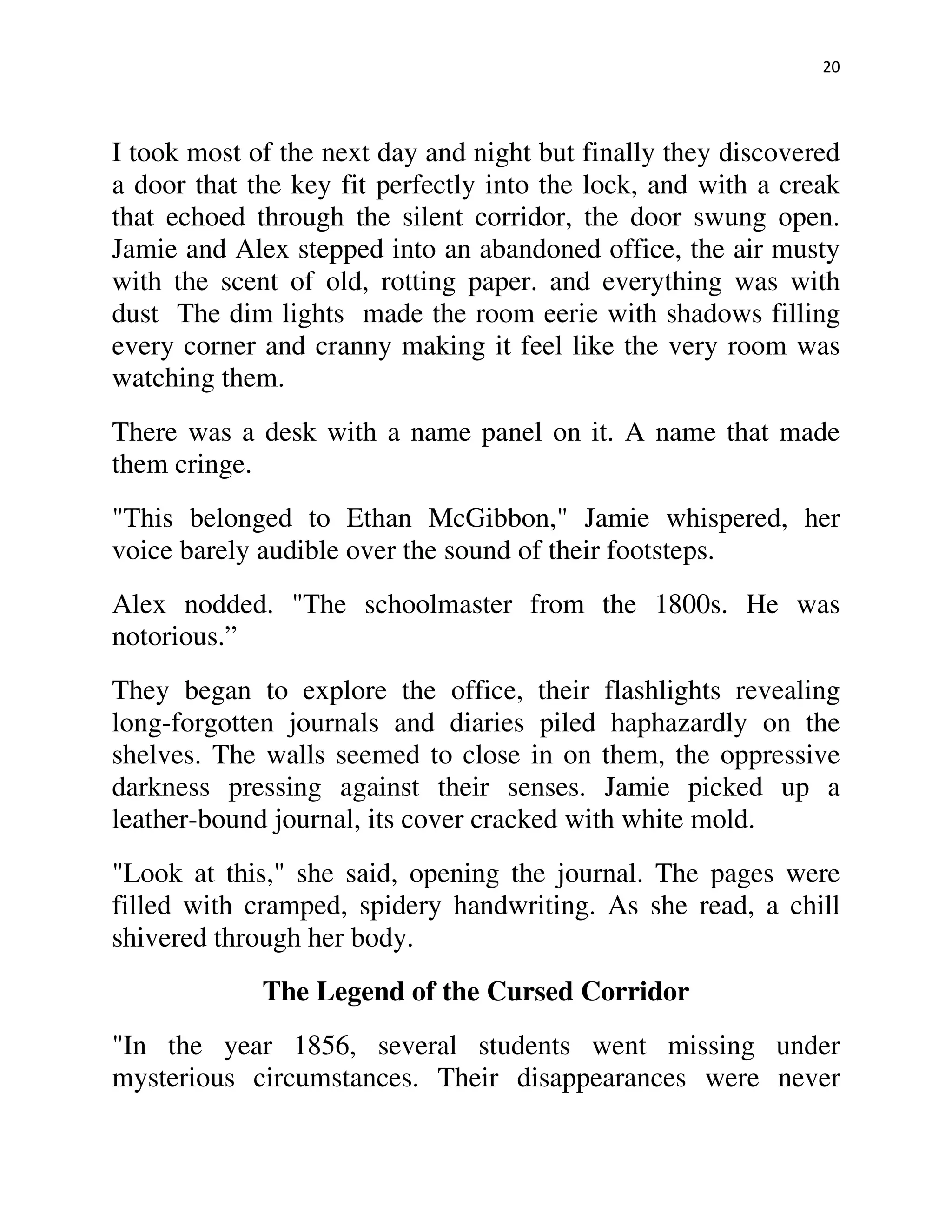 Jamie and Alex Gothic and the Cursed Corridor | PDF