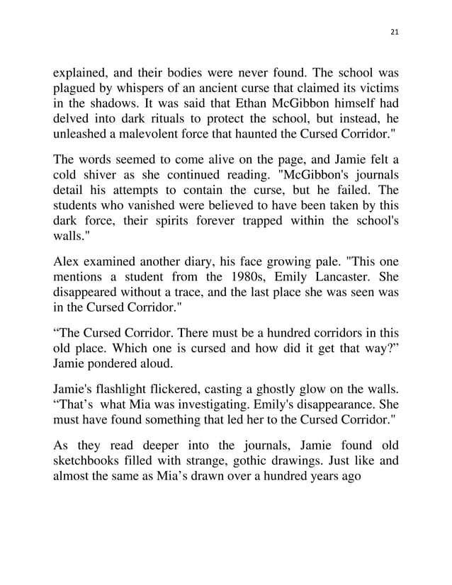 Jamie and Alex Gothic and the Cursed Corridor | PDF