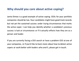 Jamie Dimon -- Active Coper!!! | PPT