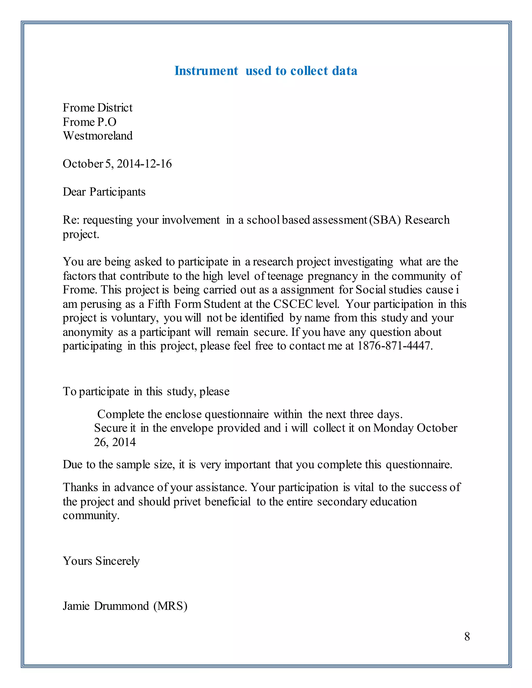 Jamie drummond ss sba | DOCX