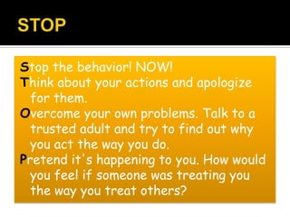 Anti-bullying presentation #2 | PPTX | Crime & Harmful Acts to ...