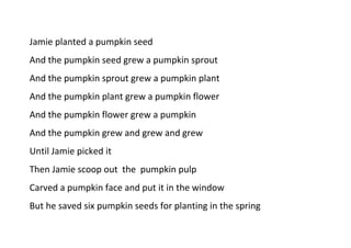 Jamie planted a pumpkin seed strips | DOCX