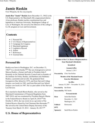 Jamie raskin wikipedia(highlighted) | PDF