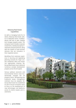 Delancey Real Estate Capabilities | PDF | Real Estate Industry | Industries