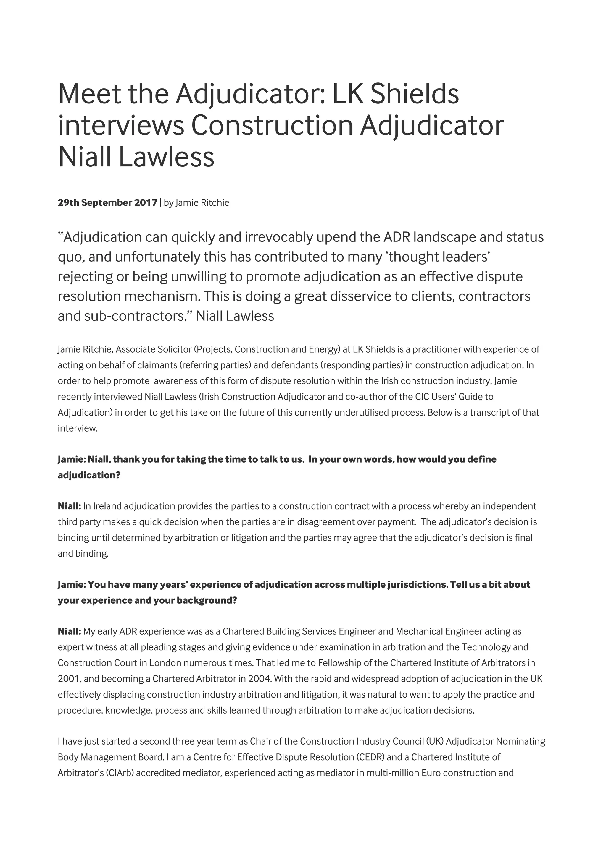 Meet the Adjudicator | PDF