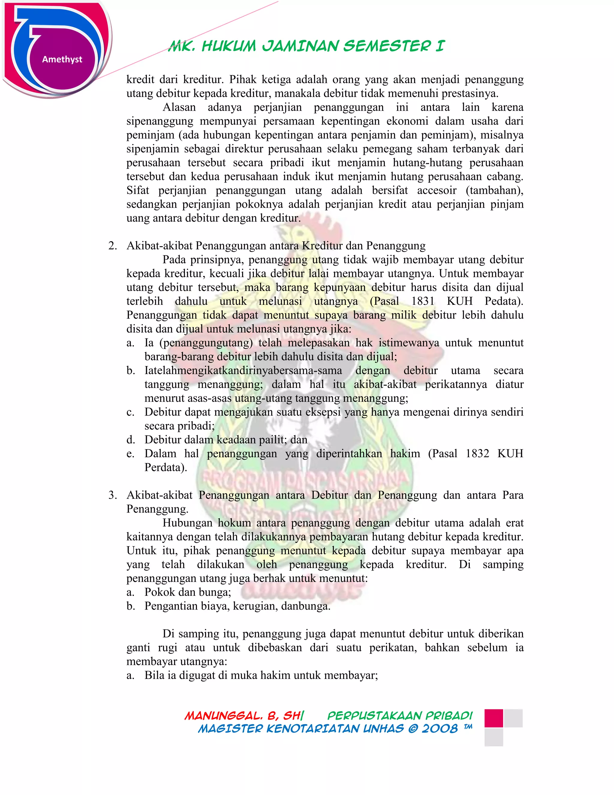 Jaminan perorangan | DOCX