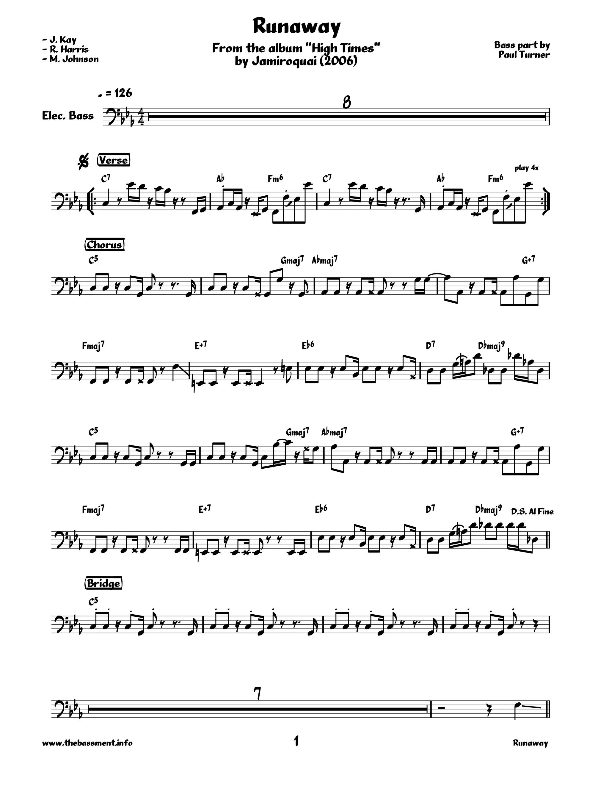 Jamiroquai runaway-notation | PDF