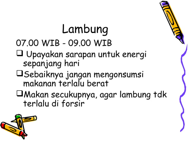 Jam kerja organ tubuh | PPT