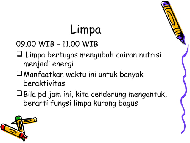 Jam kerja organ tubuh | PPT