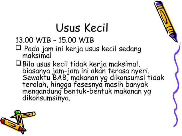 Jam kerja organ tubuh | PPT