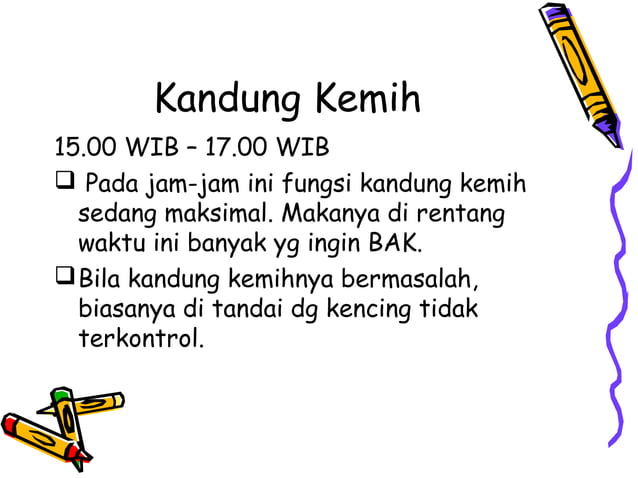 Jam kerja organ tubuh | PPT