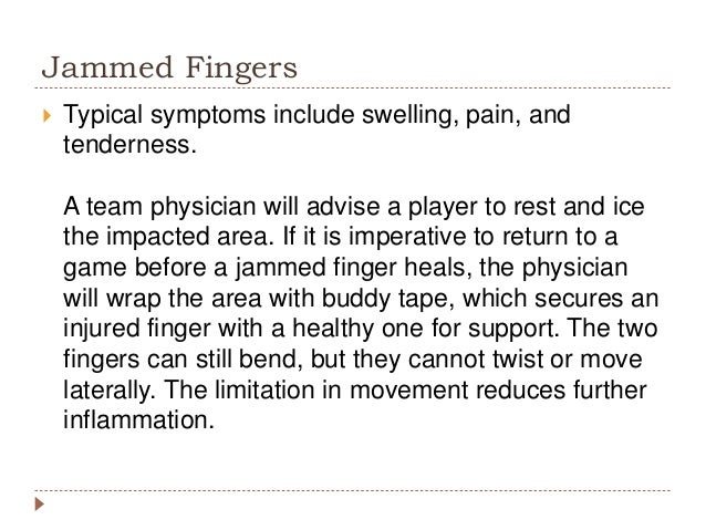 Jammed Fingers - A Common Sports Injury
