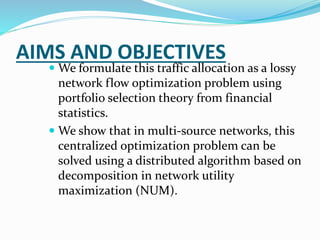 Jamming aware traffic allocation for multiple-path routing using ...