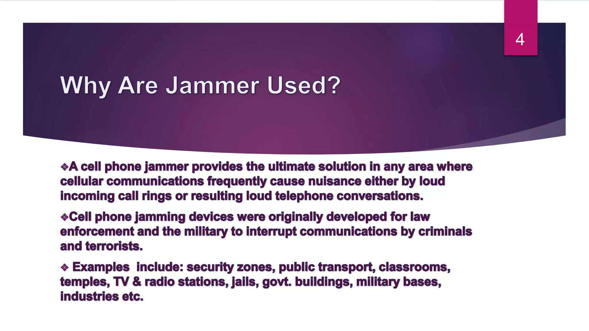 Jamming Devices and how they works? | PPTX