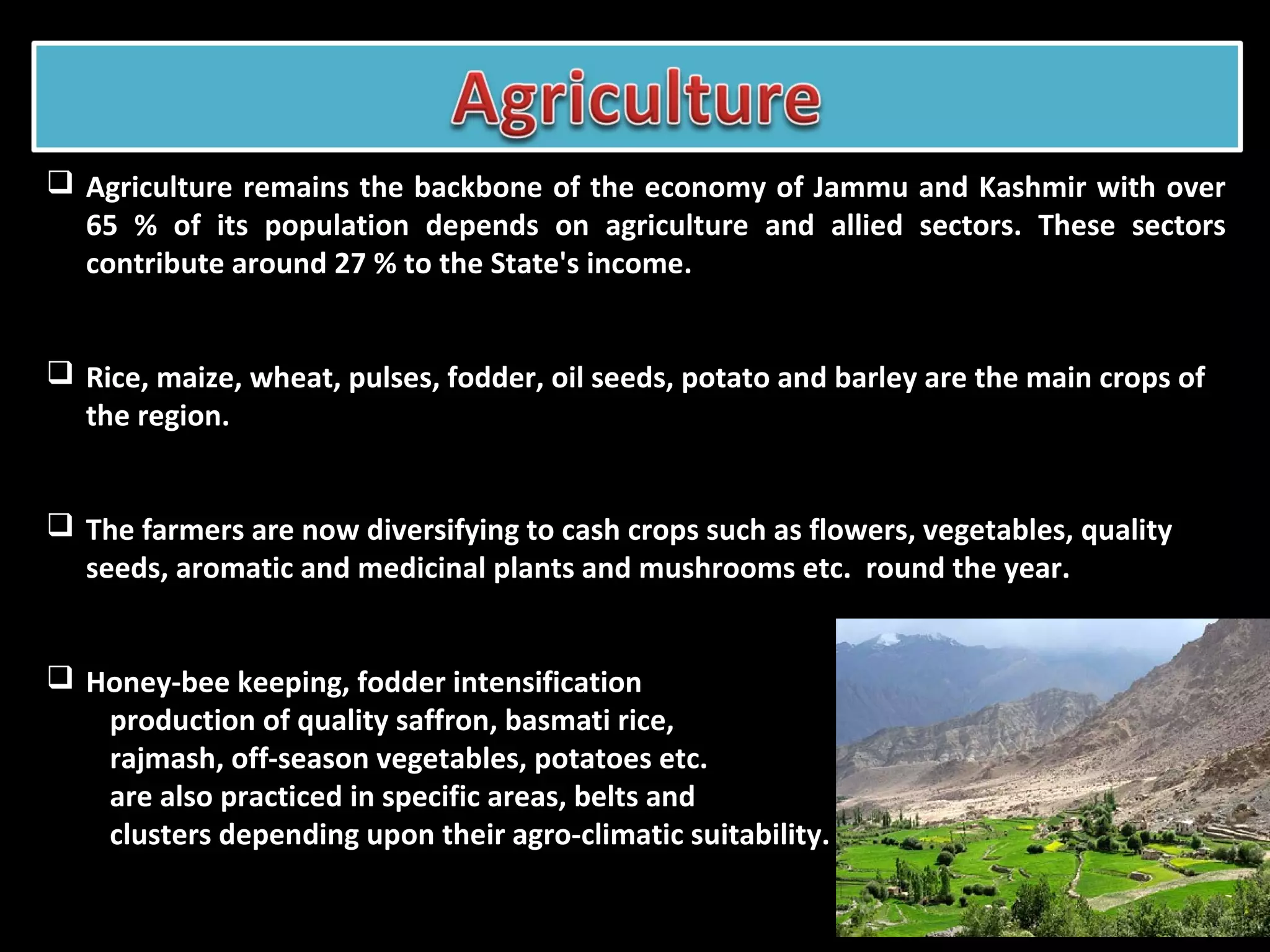 Jammu and kashmir agriculture , environment concepts and approaches | PPT