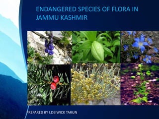 Jammu and kashmir flora and fauna | PPTX