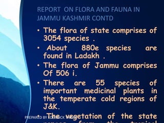 Jammu and kashmir flora and fauna | PPTX