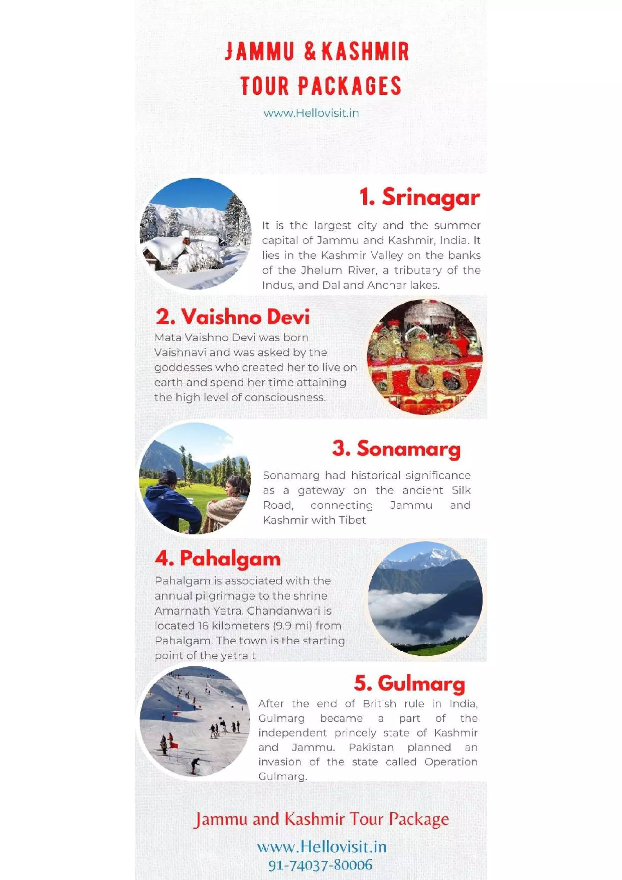 Jammu and Kashmir Tour Package | PDF