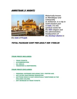 Lakshmi Tour n Travels Jammu & Kashmir Holiday Package | PDF
