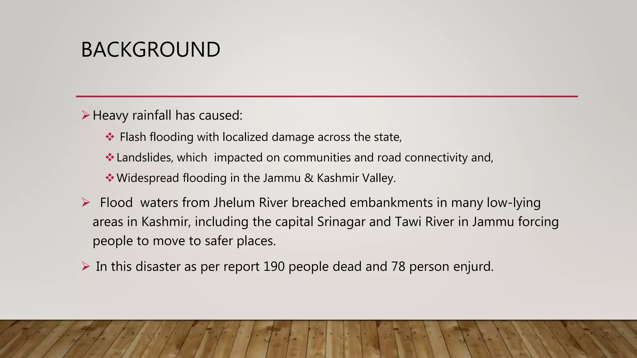 Jammu &kashmir 2014 flood case study | PPTX
