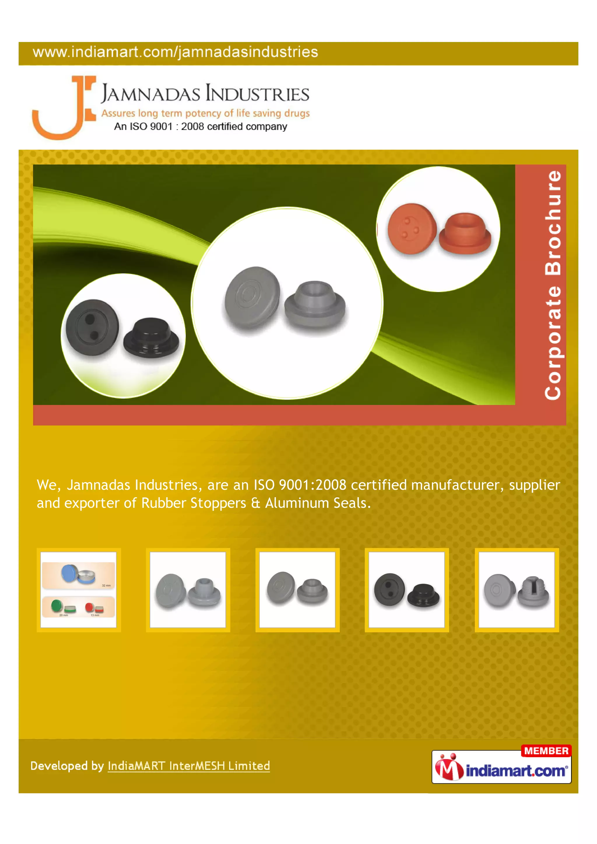 Jamnadas Industries, Dahod, Injectable Rubber Stoppers | PDF