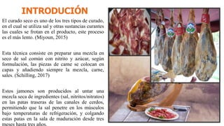 OBTENCION DEL JAMON CURADO | PPTX