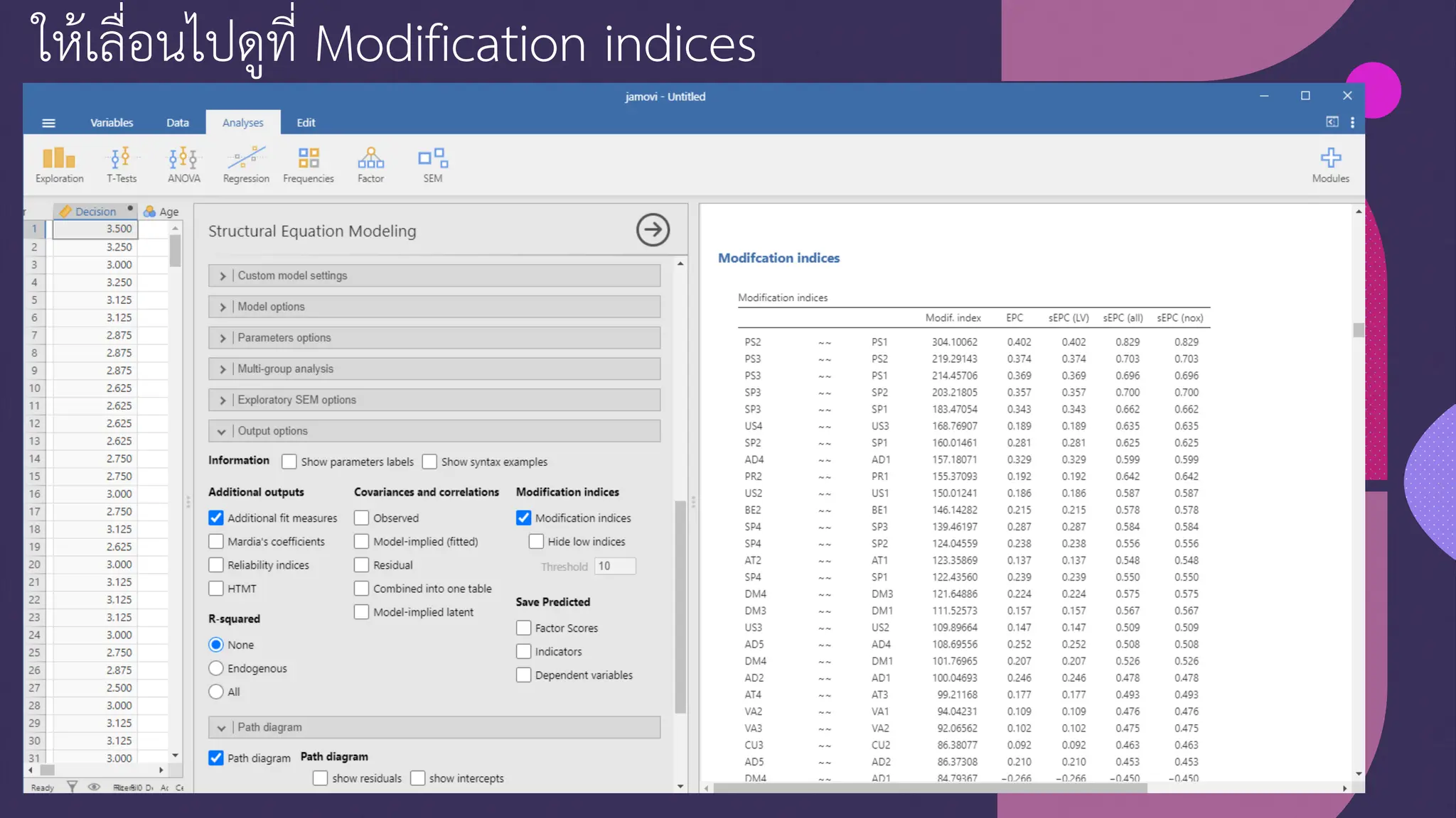 Using JAMOVI in structural equation analysis | PDF