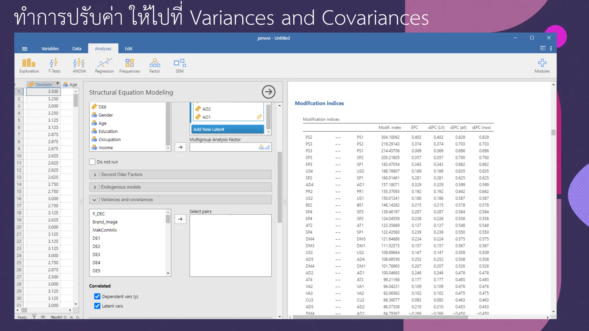 Using JAMOVI in structural equation analysis | PDF