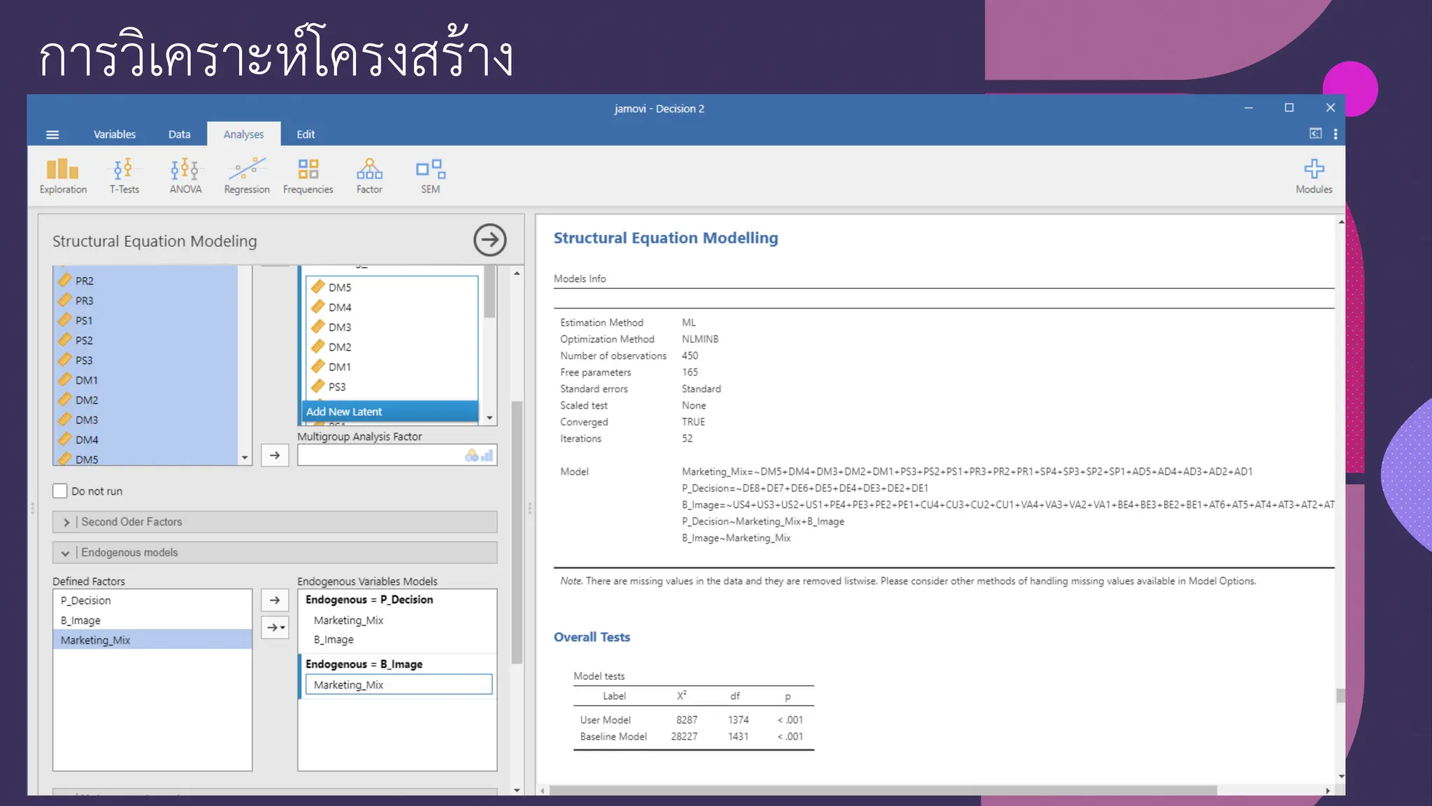 Using JAMOVI in structural equation analysis | PDF